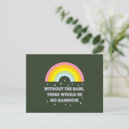 Rainbow Inspirational and Motivational Quote Postcard | Zazzle