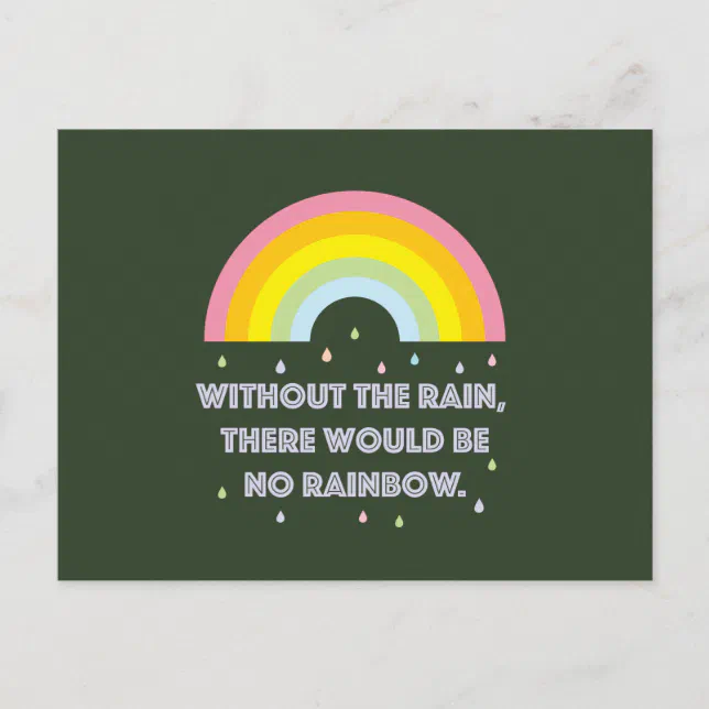 Rainbow Inspirational and Motivational Quote Postcard | Zazzle