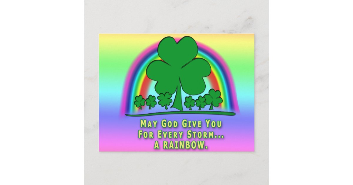 RAINBOW - IRISH BLESSING POSTCARD | Zazzle