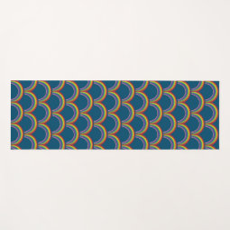 Rainbow Japanese Fan Yoga Mat | Zazzle