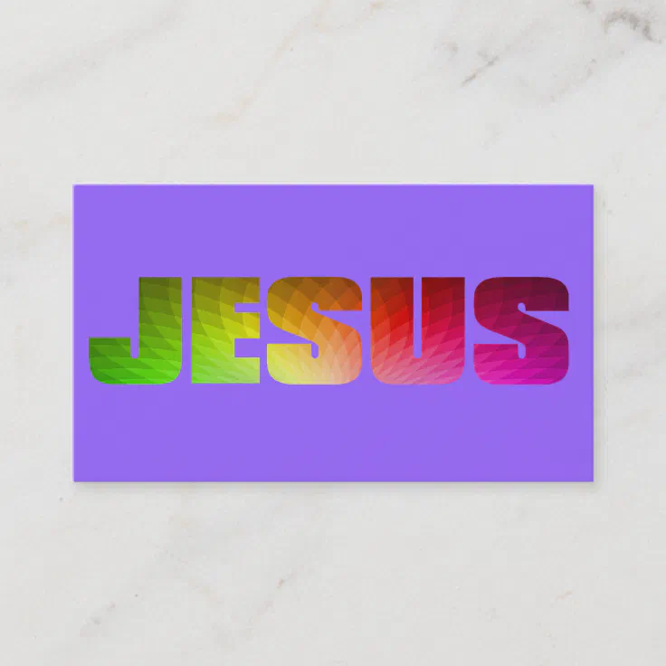 Rainbow Jesus Business Card | Zazzle
