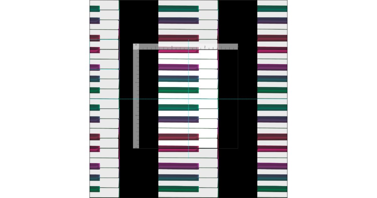 Rainbow Keys Piano Keyboard Fabric | Zazzle