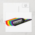Rainbow Keytar Postcard | Zazzle