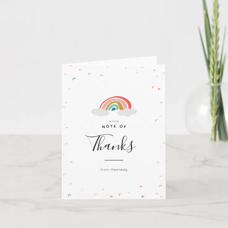 Rainbow Kids Thank You Cards | Zazzle
