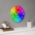 Rainbow Learn to Tell Time Classroom Clock | Zazzle