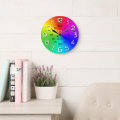 Rainbow Learn to Tell Time Classroom Clock | Zazzle