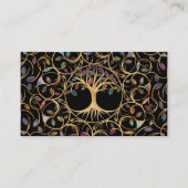 Rainbow leaves Tree of life Business Card | Zazzle