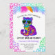 Rainbow Leopard Party Animals Birthday Invitation | Zazzle