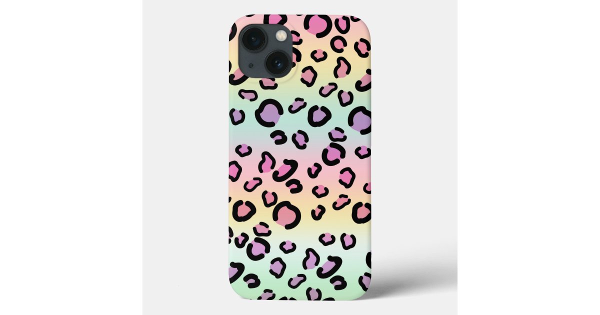 Rainbow Leopard Print Aesthetic Cheetah Pattern Case-Mate iPhone Case ...