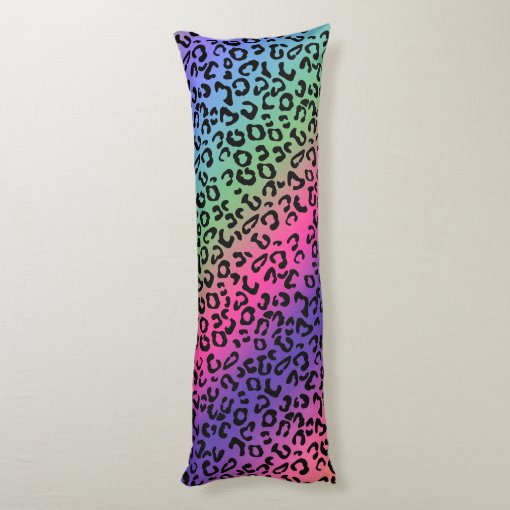 Rainbow Leopard Print - Smooth Blend Body Pillow | Zazzle
