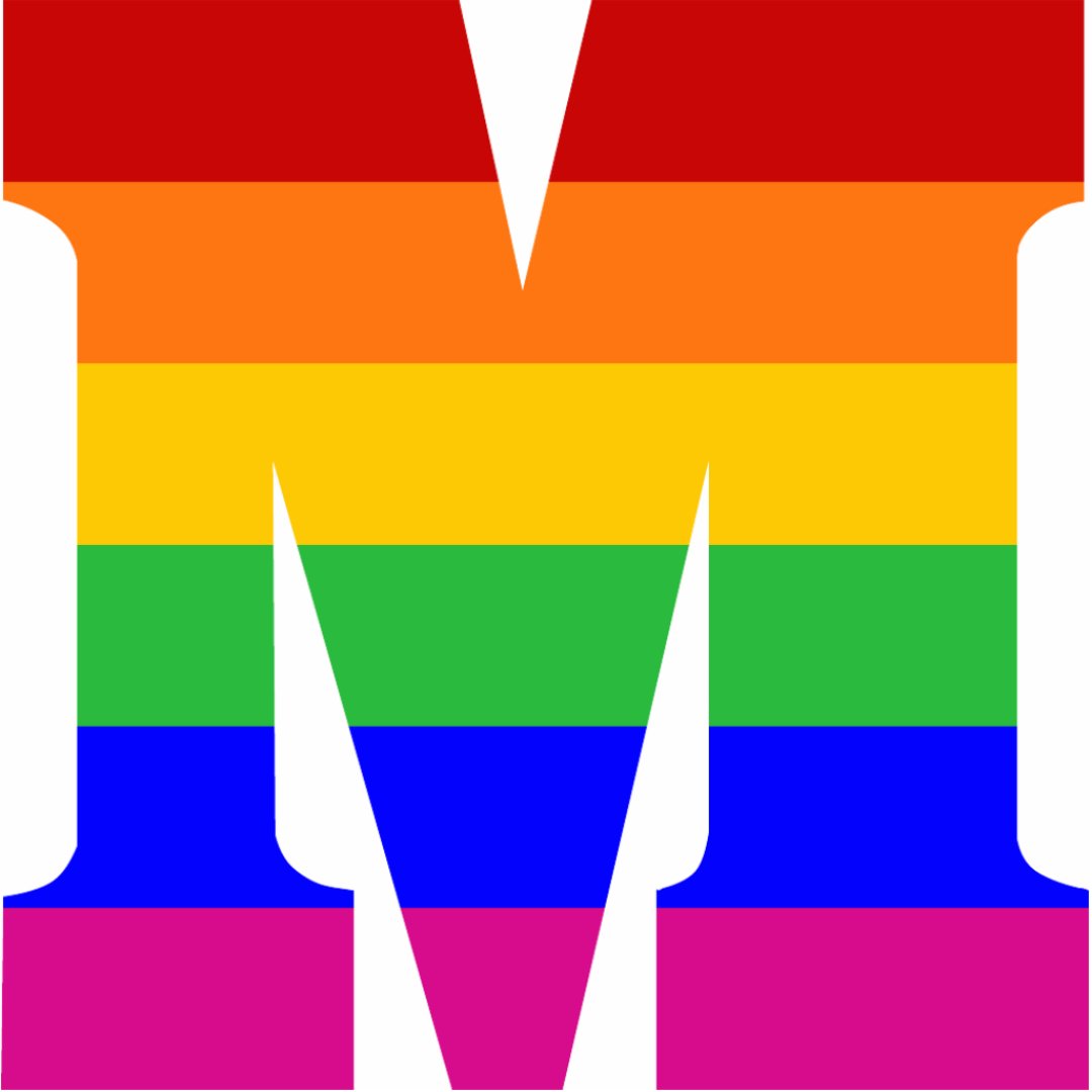 Rainbow Letter M Statuette | Zazzle