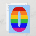 Rainbow Letter O Postcard | Zazzle