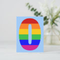 Rainbow Letter O Postcard | Zazzle