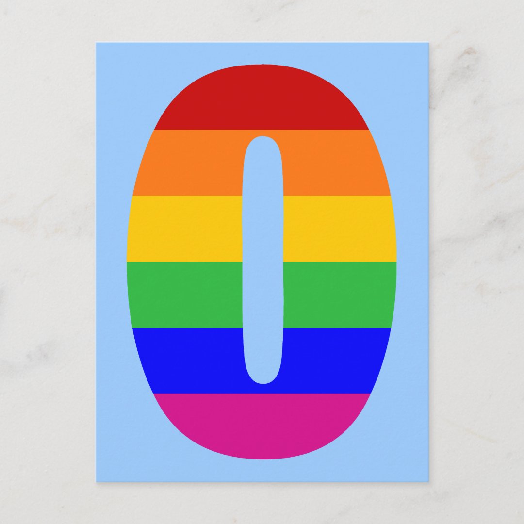 Rainbow Letter O Postcard | Zazzle