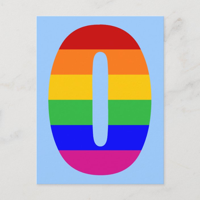Rainbow Letter O Postcard | Zazzle.com
