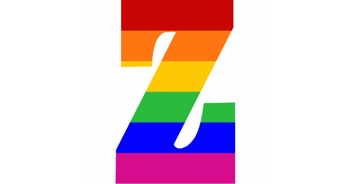 Rainbow Letter Z Cutout | Zazzle