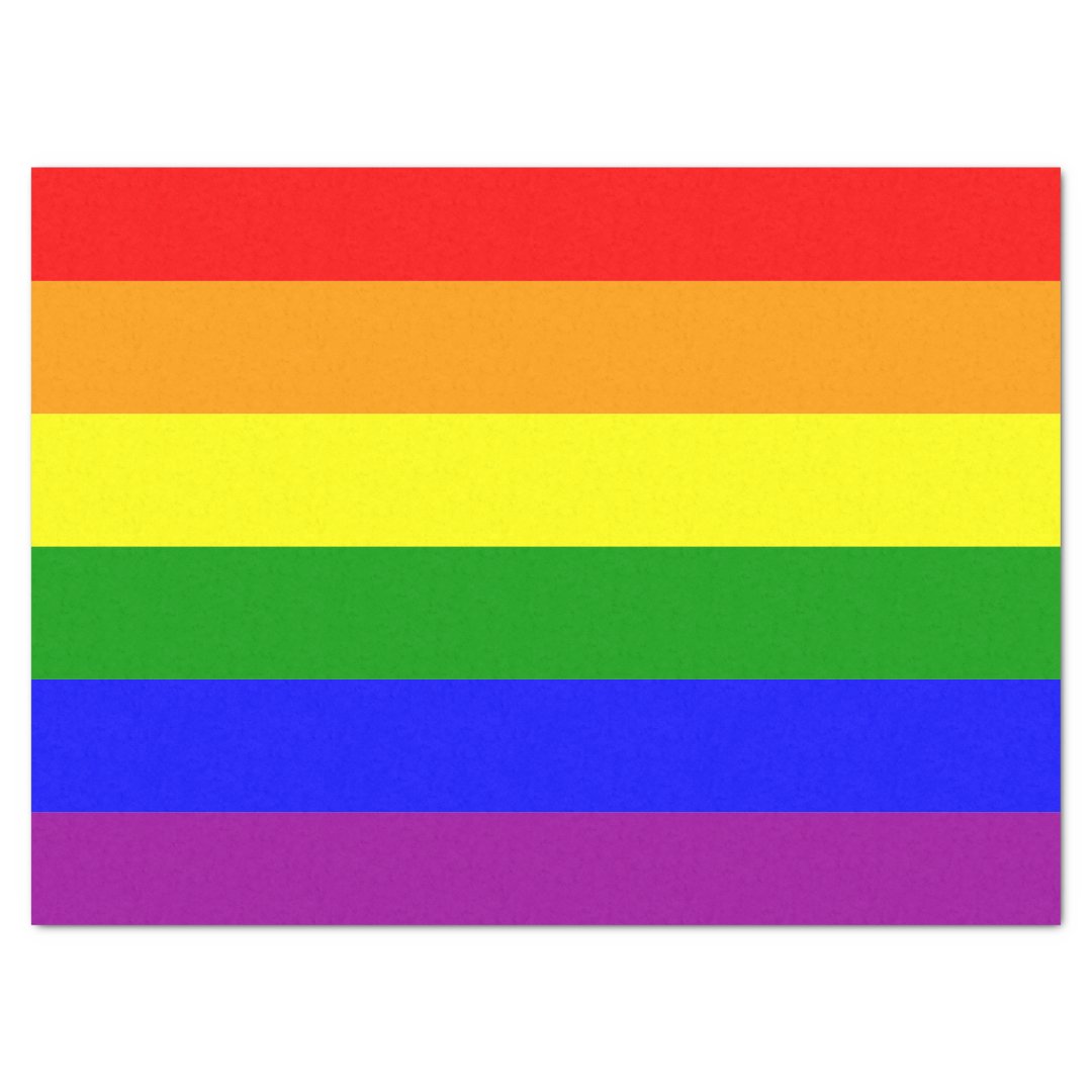 Rainbow LGBT+ Decoupage Tissue Paper | Zazzle