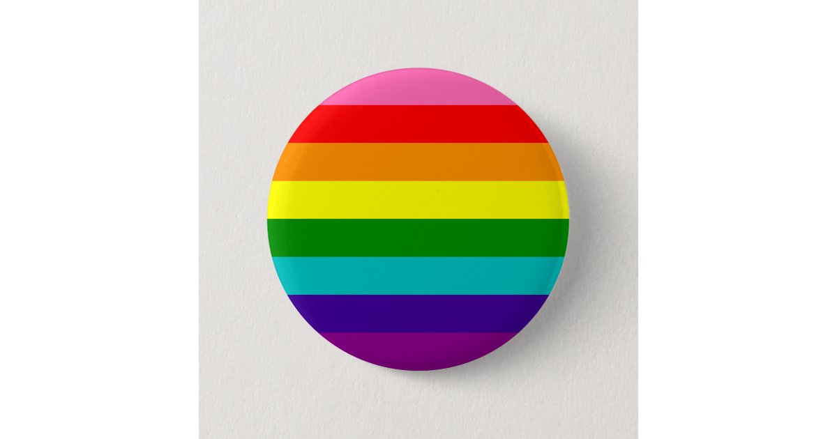 Rainbow LGBT gay flag Button | Zazzle