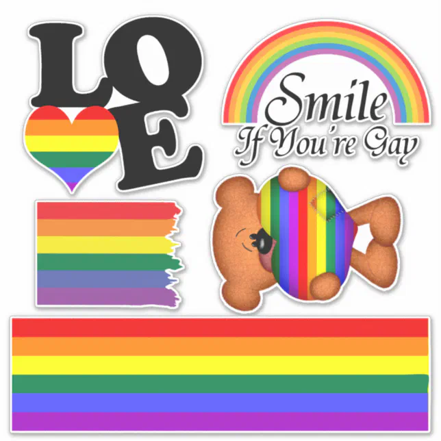 Rainbow LGBT Gay Pride Collection Sticker | Zazzle