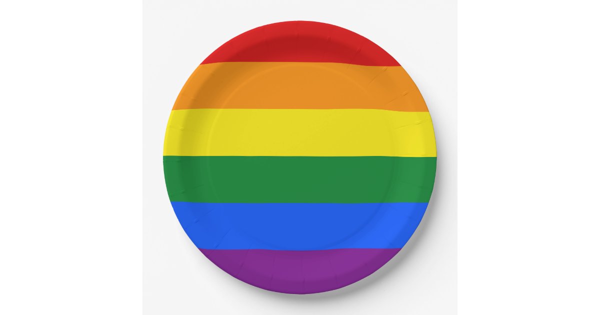 RAINBOW LGBT GAY PRIDE FLAG | PAPER PLATE | Zazzle
