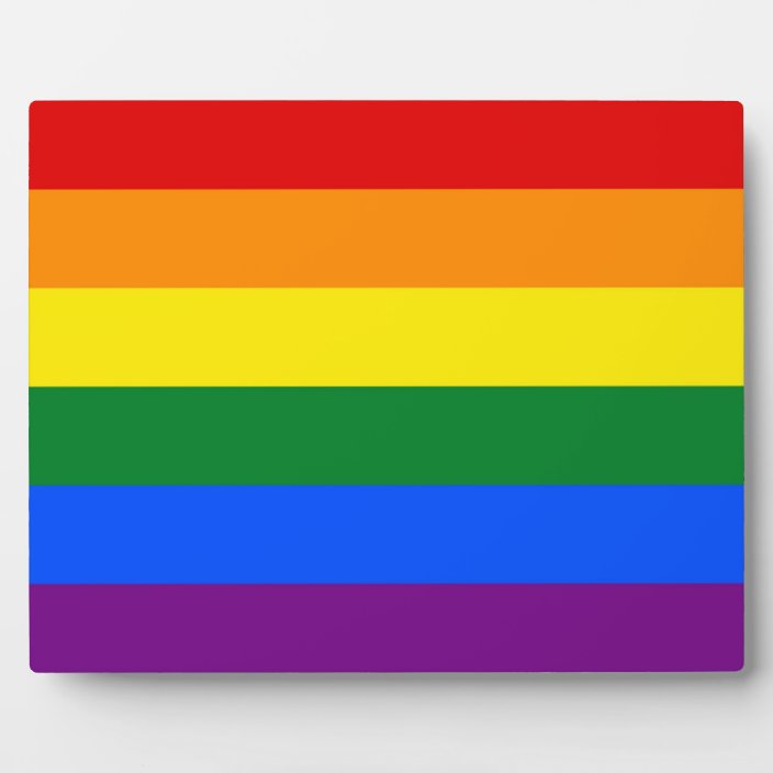 Rainbow LGBT Pride Flag Plaque | Zazzle.com