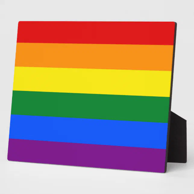 Rainbow LGBT Pride Flag Plaque | Zazzle