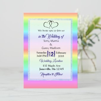 Rainbow LGBT Wedding Invitations | Zazzle