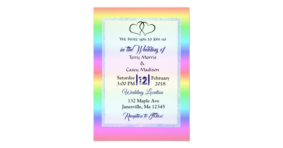 Rainbow LGBT Wedding Invitations | Zazzle.com