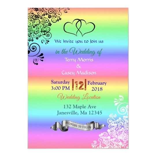 Rainbow LGBT Wedding Invitations | Zazzle.com