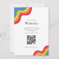Rainbow LGBTQ Gay QR Code Pride All in One Wedding Invitation | Zazzle