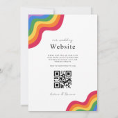 Rainbow LGBTQ Gay QR Code Pride All in One Wedding Invitation | Zazzle