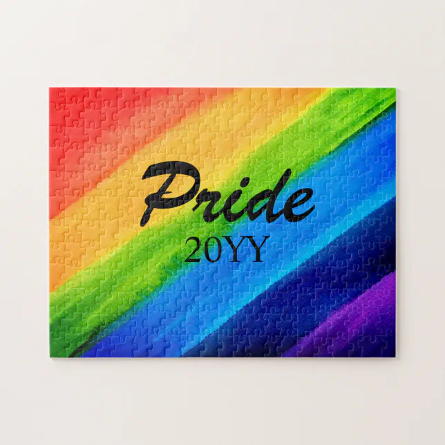 Rainbow LGBTQ Pride 20YY Jigsaw Puzzle | Zazzle