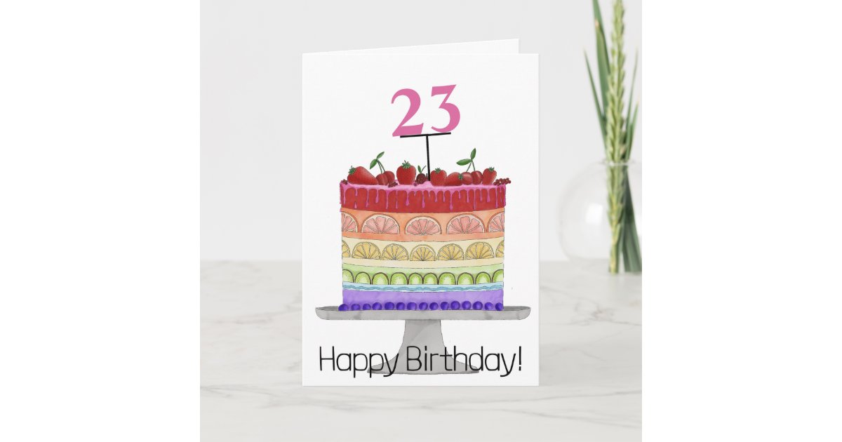 Rainbow LGBTQ pride cake Birthday Card | Zazzle