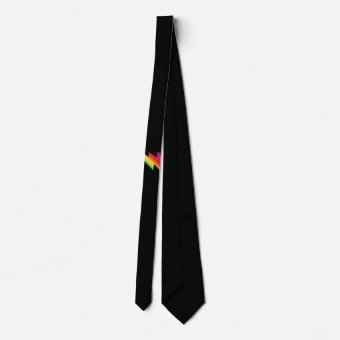 Rainbow Lightning Bolt Ribbon Gay Pride Men's Neck Tie | Zazzle