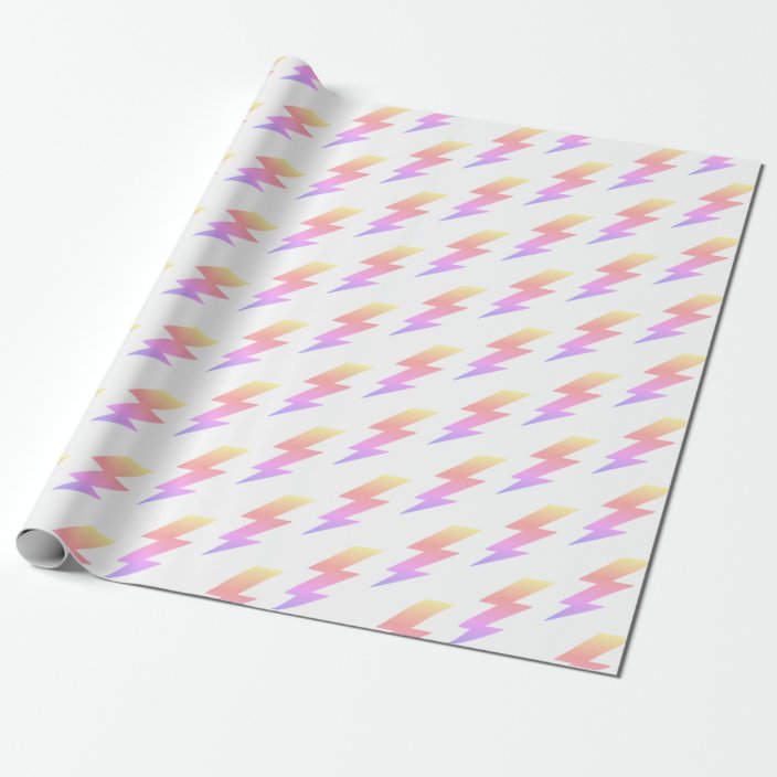 Rainbow Lightning Bolt Wrapping Paper | Zazzle.com