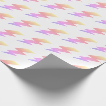 Rainbow Lightning Bolt Wrapping Paper | Zazzle