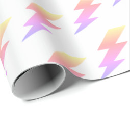 Rainbow Lightning Bolt Wrapping Paper | Zazzle