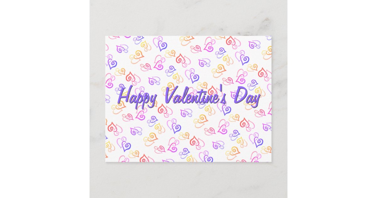 Rainbow Linked Heart Pattern Artwork Template | Zazzle