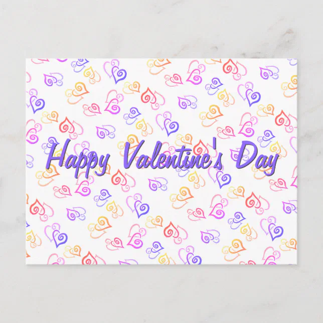 Rainbow Linked Heart Pattern Artwork Template | Zazzle