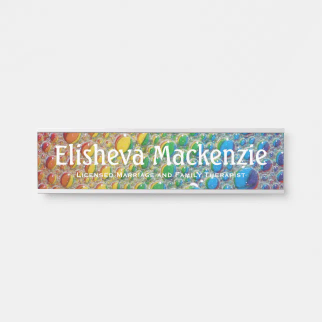 Rainbow LMFT Therapist Office Door Sign Name Plate | Zazzle