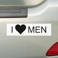 rainbow love. i heart men. bumper sticker | Zazzle