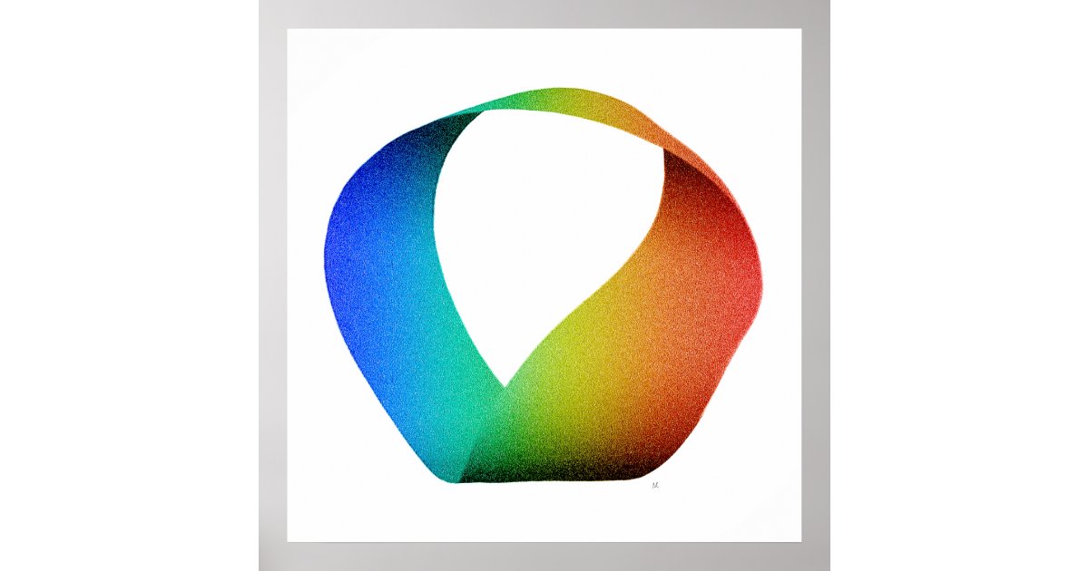 Rainbow Mobius Strip Poster | Zazzle