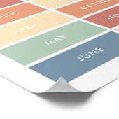 Rainbow Months of the Year Classroom Poster | Zazzle