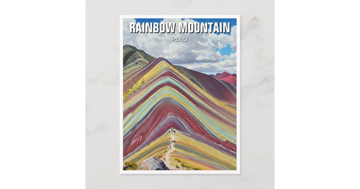 Rainbow Mountain Cusco Peru Travel Postcard | Zazzle