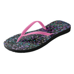 Rainbow Music Notes Flip Flops | Zazzle