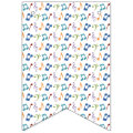 Rainbow Music Notes (White) Party Bunting Flags | Zazzle