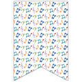 Rainbow Music Notes (White) Party Bunting Flags | Zazzle