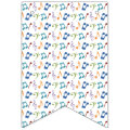 Rainbow Music Notes (White) Party Bunting Flags | Zazzle