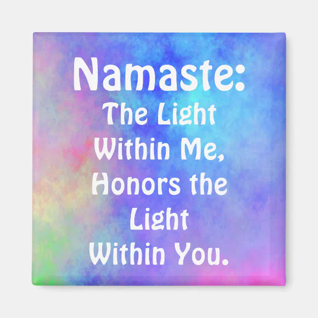Rainbow Namaste Magnet | Zazzle