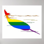 Kawaii Flying Narwhal Poster | Zazzle.com
